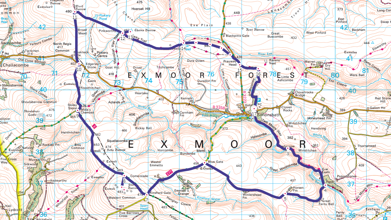 Simonsbath, River Barle and Five Burrows Hill – Walks With Olly
